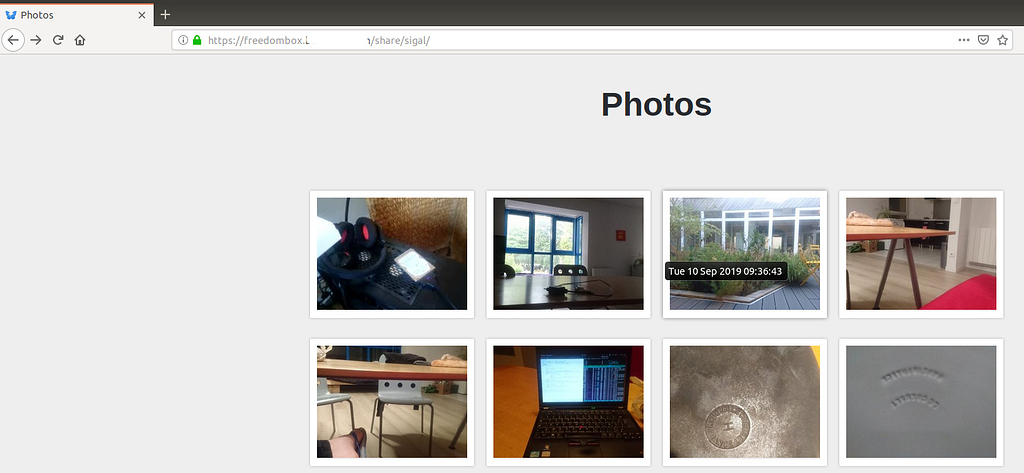 Sigal as photo gallery - Development - FreedomBox Forum
