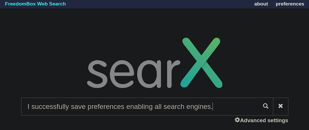 Searx - Correct 500 errors when setting preferences from the web UI - Development - FreedomBox Forum